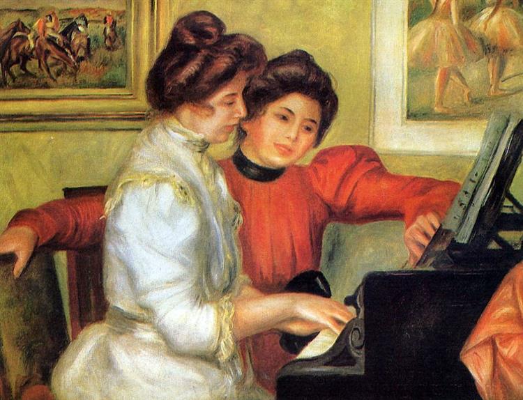 Young Girls at the Piano, 1892 - Pierre-Auguste Renoir - WikiArt.org