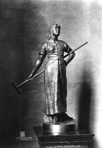 Girl with Rake - Ludwig Manzel - WikiArt.org