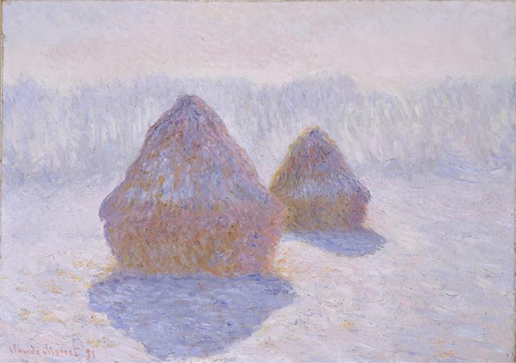 Haystacks Effect Of Snow And Sun 1891 Claude Monet WikiArt