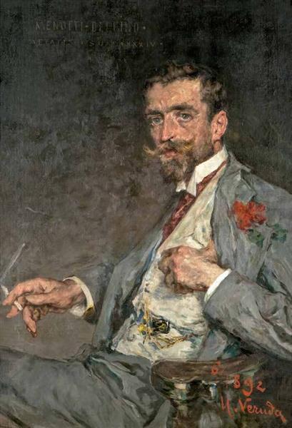 Portrait of the opera singer Domenico Giovanni Battista Delfino, known ...