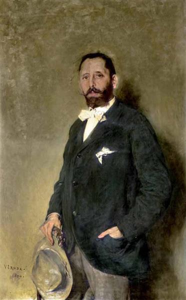 Portrait of Mr. Vittorio Cusin, 1894 - Umberto Veruda - WikiArt.org
