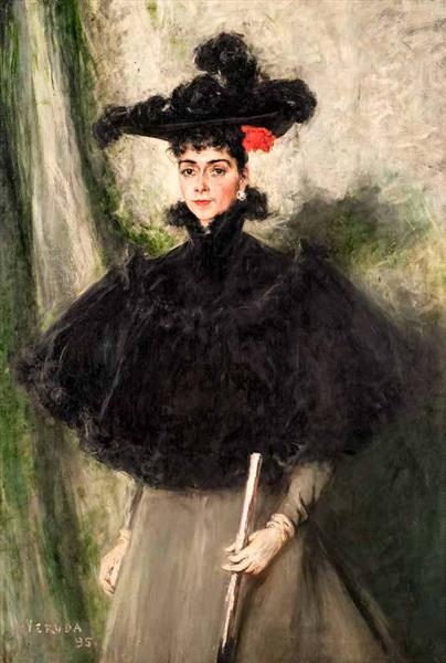 Portrait of Vittoria Vismara Cambiagio, 1895 - Umberto Veruda - WikiArt.org