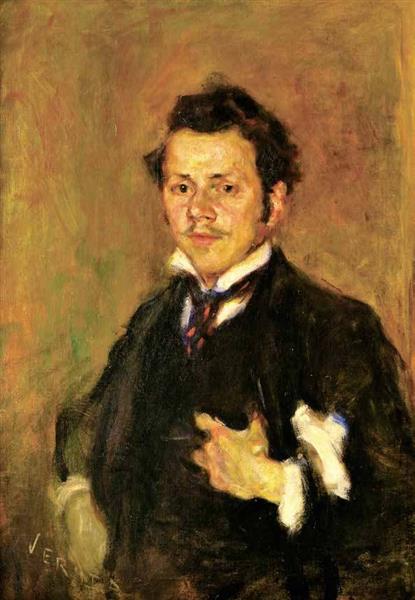 Portrait of the painter Ugo Flumiani, c.1900 - Umberto Veruda - WikiArt.org