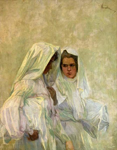 Two women from Burano, 1904 - Umberto Veruda - WikiArt.org