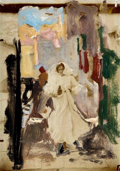 Study for Foundations in Burano, 1904 - Umberto Veruda - WikiArt.org