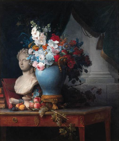 Vase of Flowers with a Bust of Flora, 1774 - Anne Vallayer-Coster ...