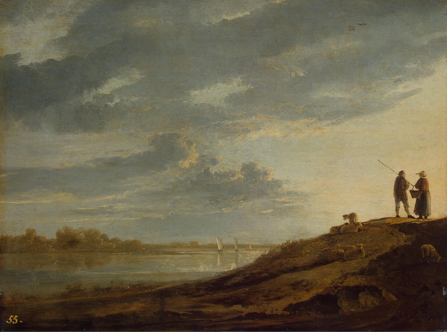 Sunset over the River, 1655 - Aelbert Cuyp - WikiArt.org