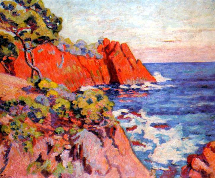 Rochers Sur La C te Agay 1907 Armand Guillaumin WikiArt