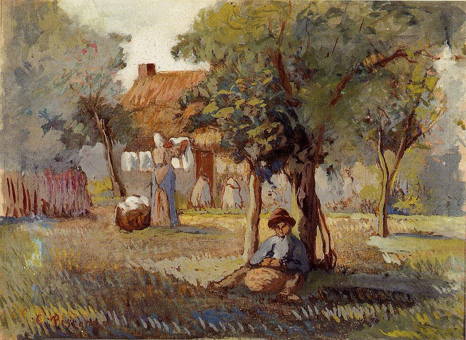 Family Garden - Camille Pissarro - WikiArt.org