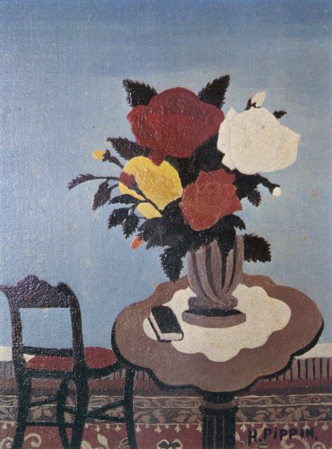 Roses With Red Chair, 1940 - Horace Pippin - WikiArt.org