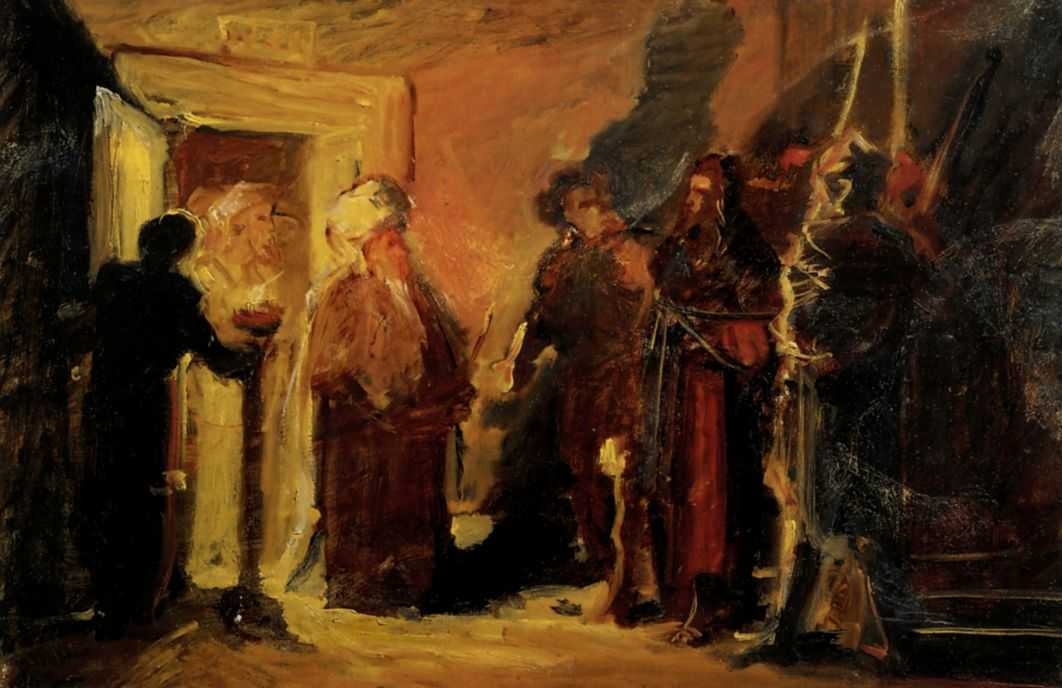 Christ in front of Annas, 1868 - Nikolai Ge - WikiArt.org