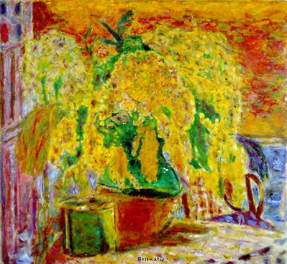 Bunch of Mimosa, c.1945 - Pierre Bonnard - WikiArt.org