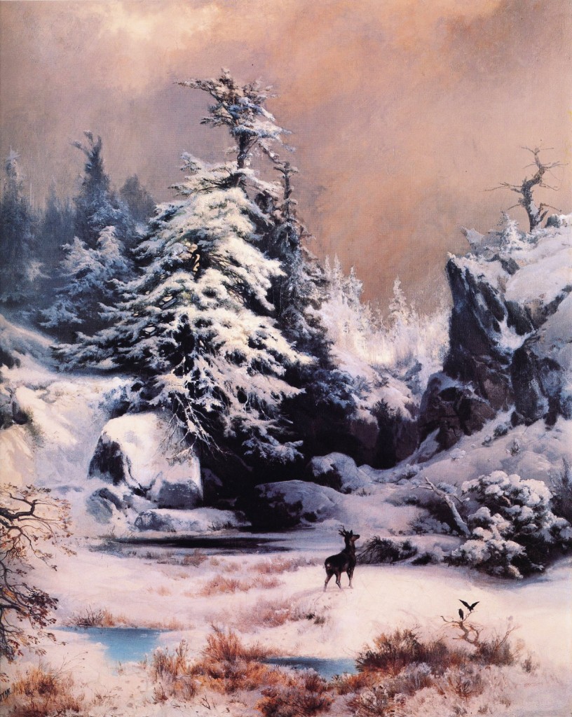 Winter in the Rockies, 1867 - Thomas Moran - WikiArt.org